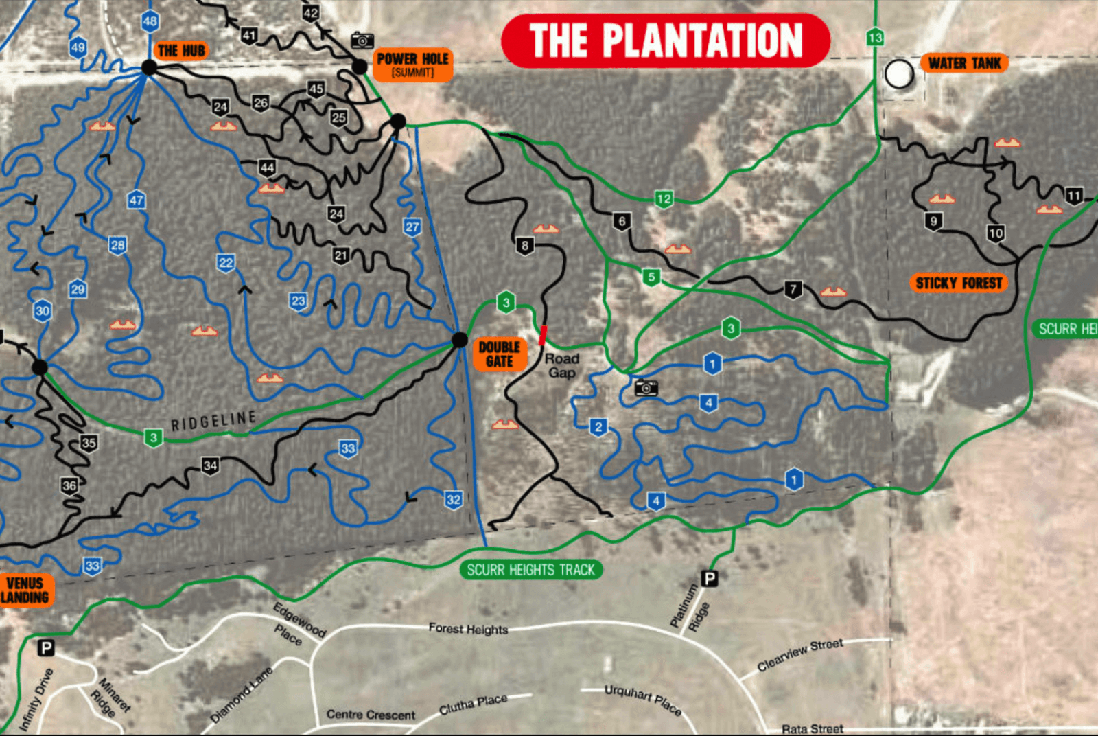 Mountainbiken im Sticky Forest Wanaka (Neuseeland) - Federweg